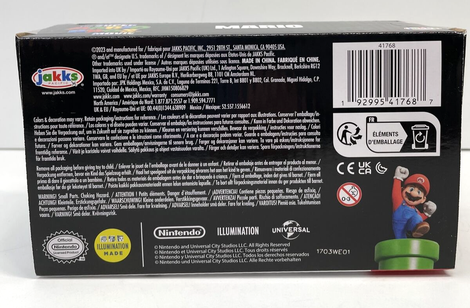 Nintendo Super Mario Bros Movie Pull Back Toy Racer Kart New Figure ...