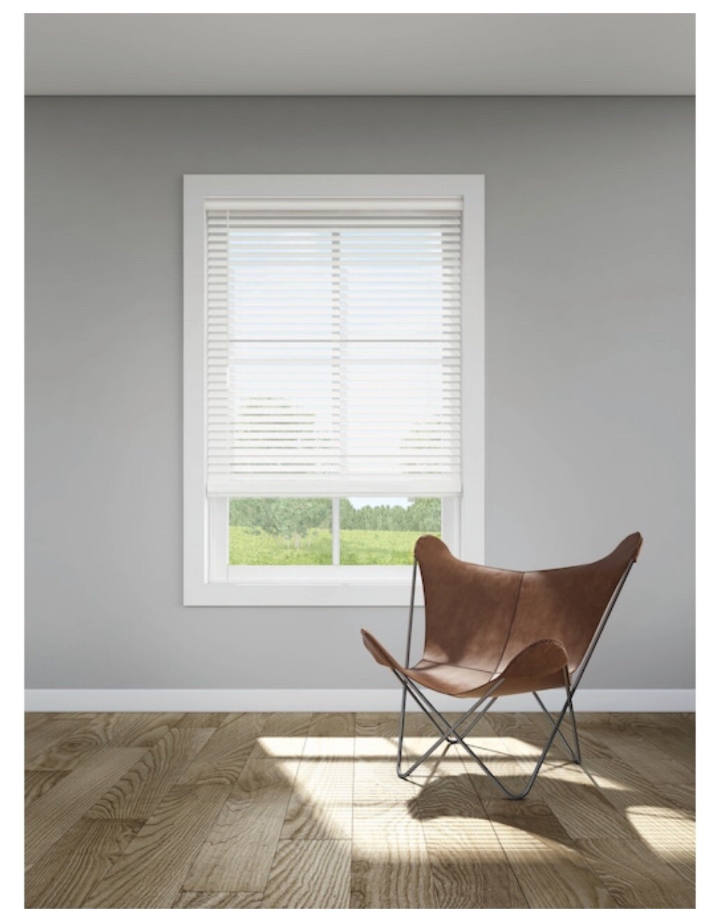 LEVOLOR Trim+Go 2-in Slat Width 23-in x 48-in Cordless White Faux Wood ...