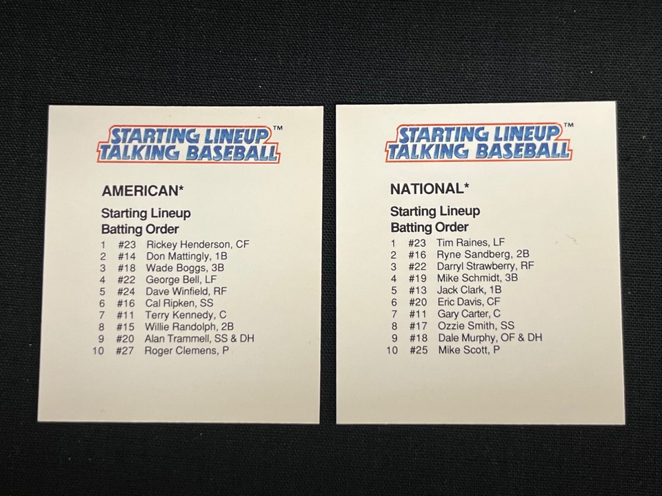 1988 Starting Lineup Talking Baseball complete card set - All-Stars ...