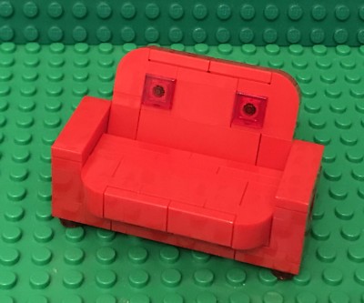 MOC Fits Lego City Red Sofa Couch Recliner Convertible Home Interior ...
