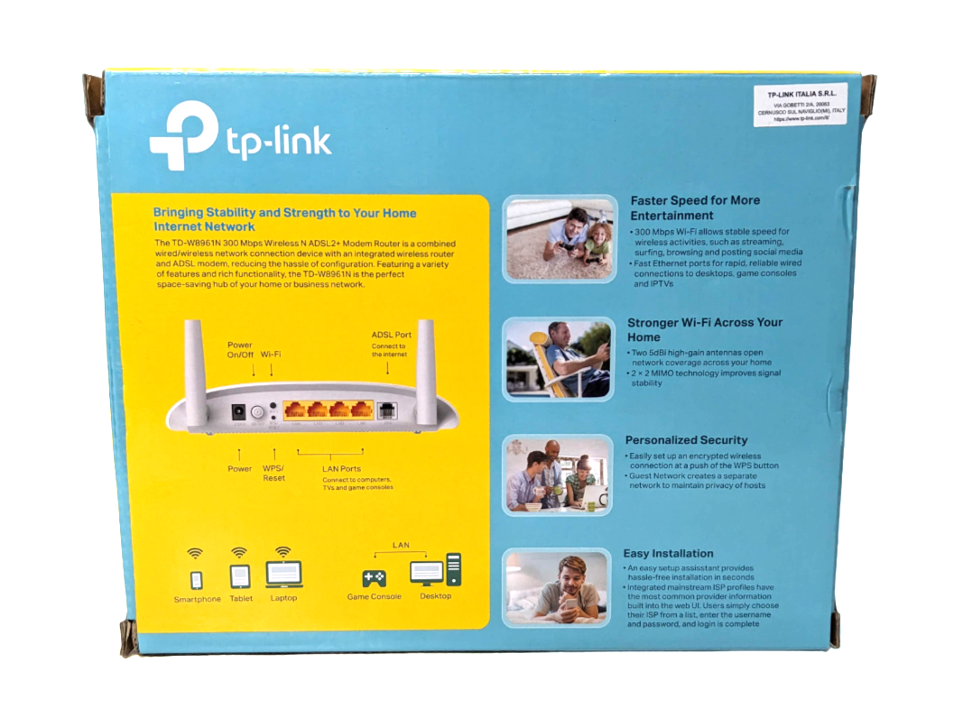 TP-LINK TD-W8961N WLAN Router 300Mbps Wireless N ADSL2+ All-in-One ...