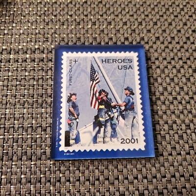 Heroes USA Firemen 9/11 2001, First Class Stamp Refrigerator Magnet ...
