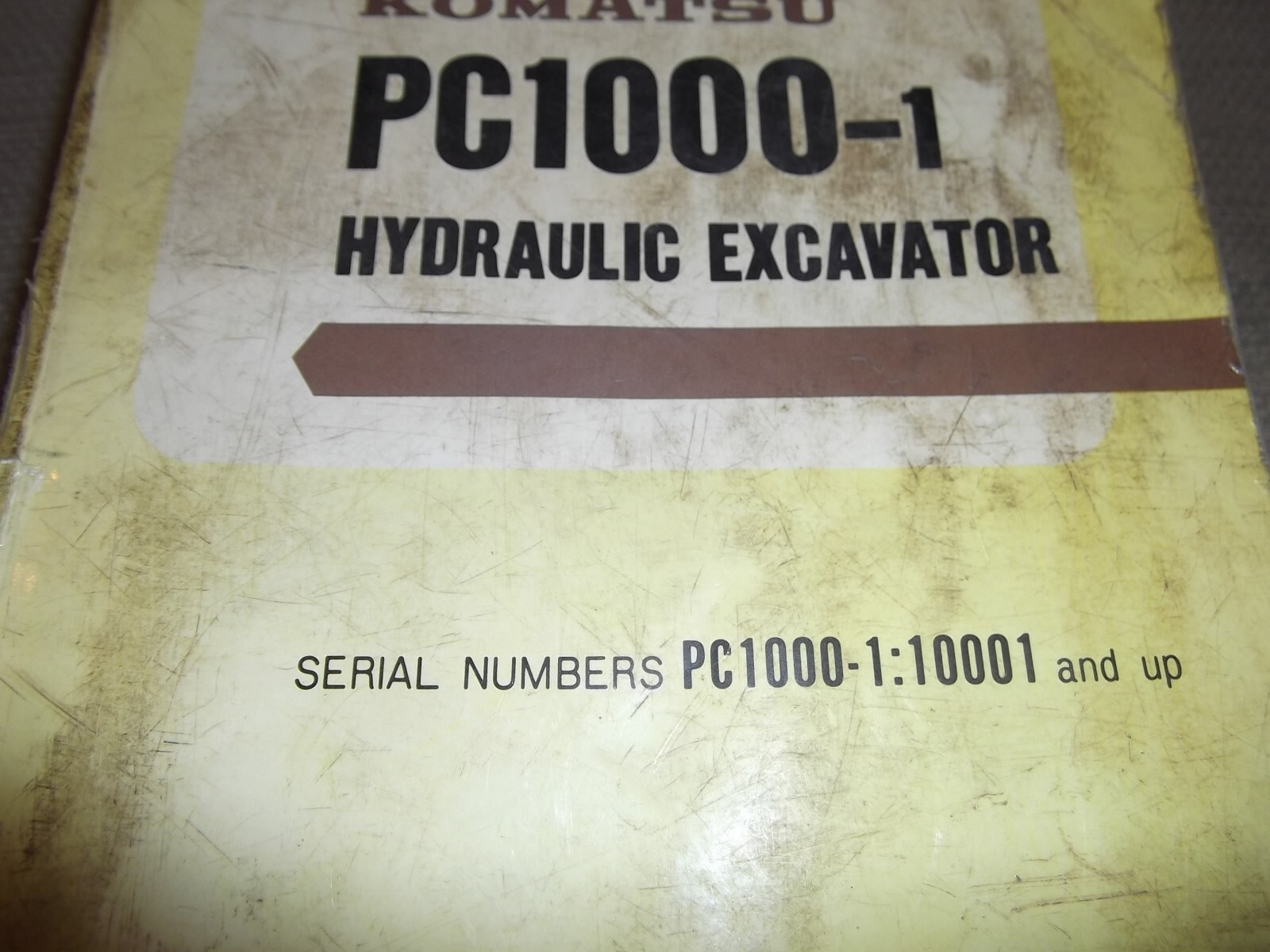 KOMATSU PC1000-1 EXCAVATOR PARTS MANUAL BOOK CATALOG S/N 10001-UP | eBay