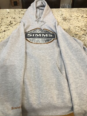 Simms Pullover Sweatshirt Hoodie - Men’s XXL Ash | eBay