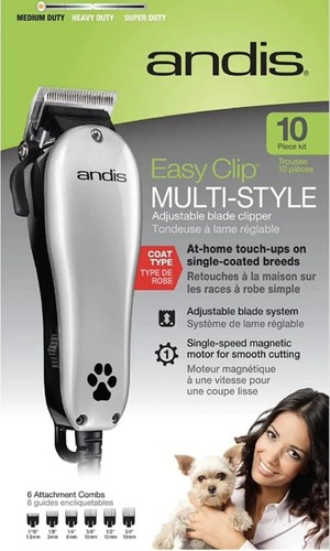 Andis 10pc Easy Clip Multi-Style Adjustable Blade Clipper *Medium Duty ...