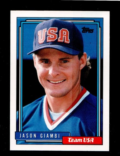 Jason Giambi Rookie Team USA MLB Baseball Card 1992 Topps Traded Nr Mt ...