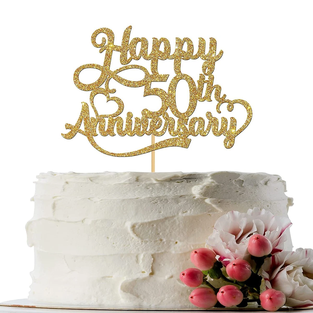 50th Wedding Anniversary Cake Toppers