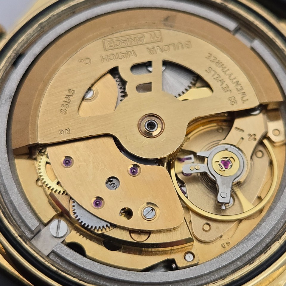 Vintage BULOVA Golden Clipper "G" men's automatic watch 11ANACB swiss ...