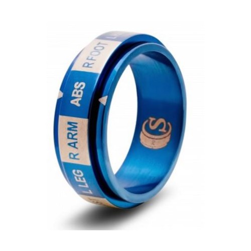 CritSuccess Hit Location Ring Dice Ring - Blue, Size 12 (Hit Location ...
