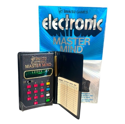 Invicta Master Mind Electronic Handheld Game 5000 1977 In Original Box ...