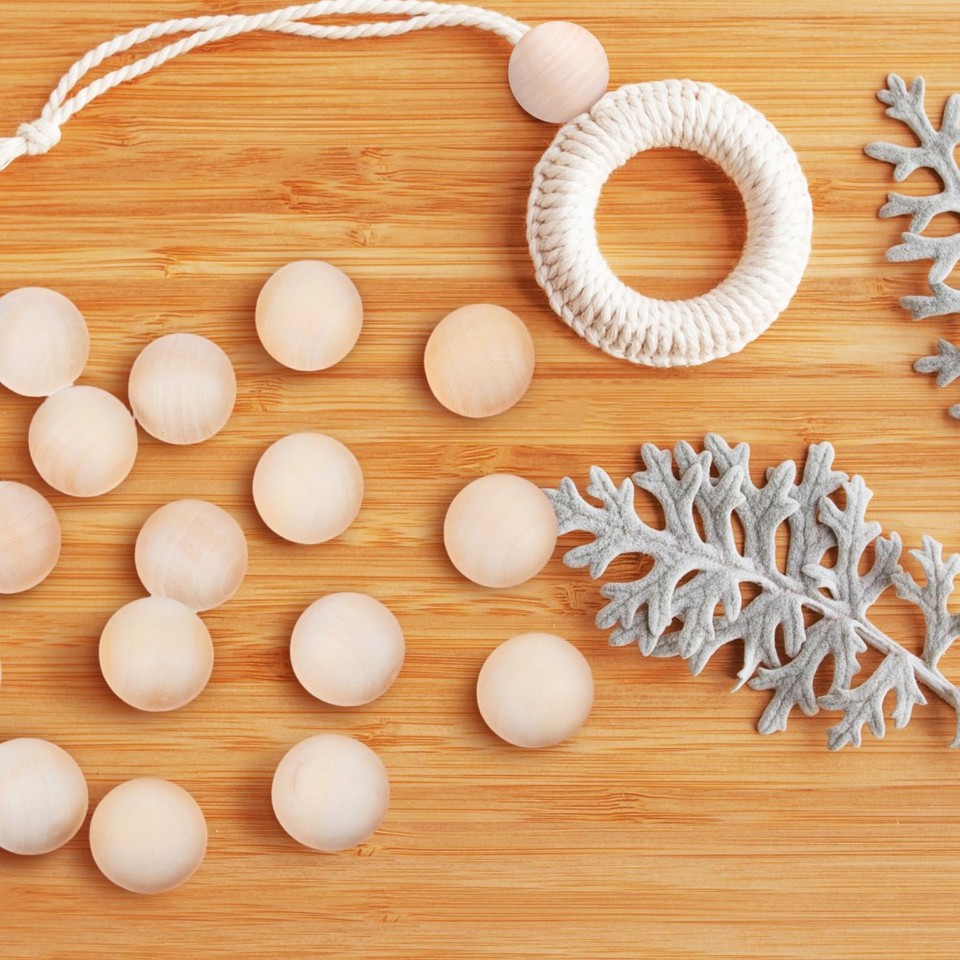 120pcs Unfinished Wood Balls Solid Wood Spheres No Hole Small Smooth ...