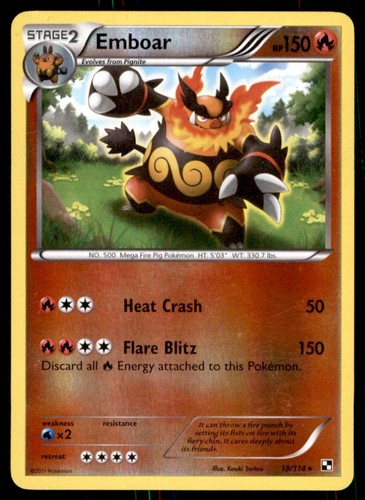 2011 Pokemon Black & White Emboar #19 Light Play Holo | eBay