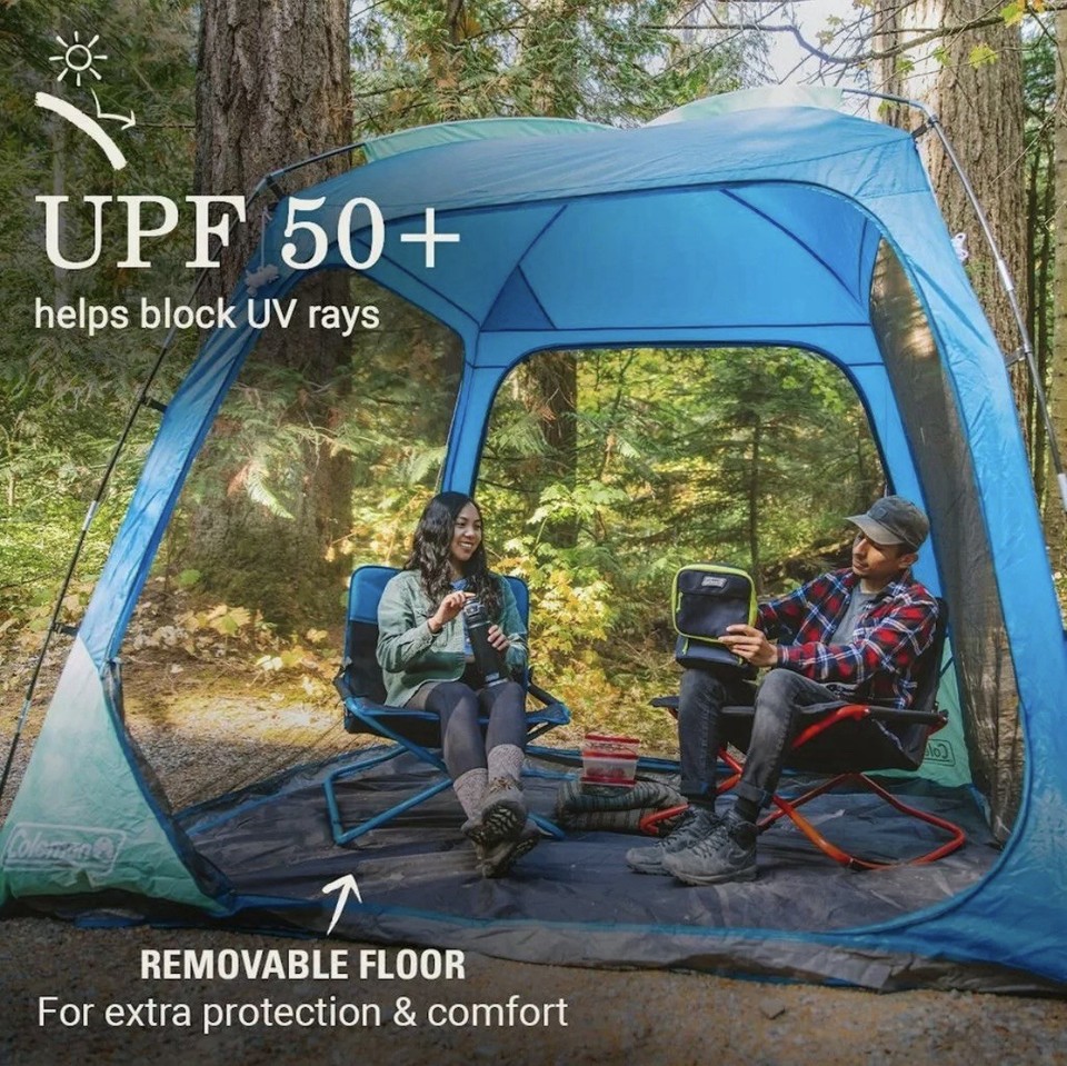 Coleman Skyshade 8 x 8 ft Screen Dome Canopy - Blue 8' x 8' Screen Dome ...