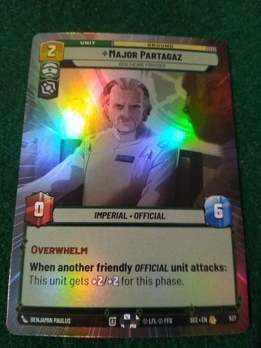 STAR WARS UNLIMITED SECRETS OF POWER HYPERFOIL #837 MAJOR PARTAGAZ | eBay