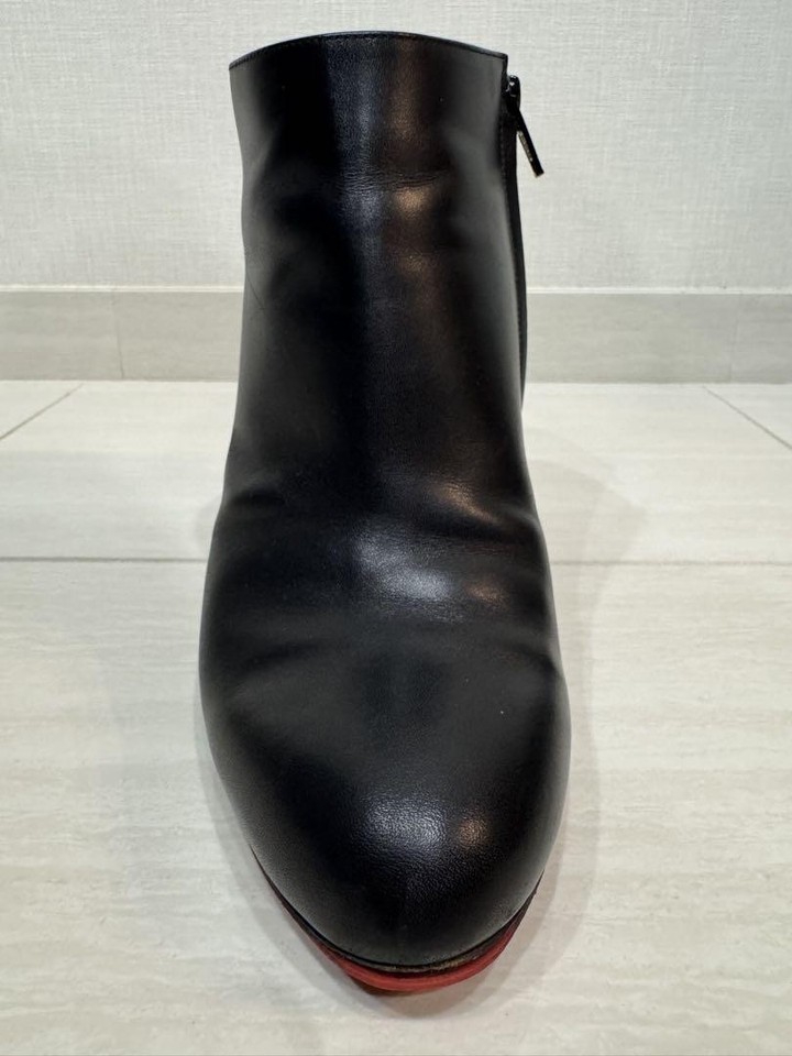 Christian Louboutin Short Heel Boots Shoes Women Size 38 Black Genuine ...