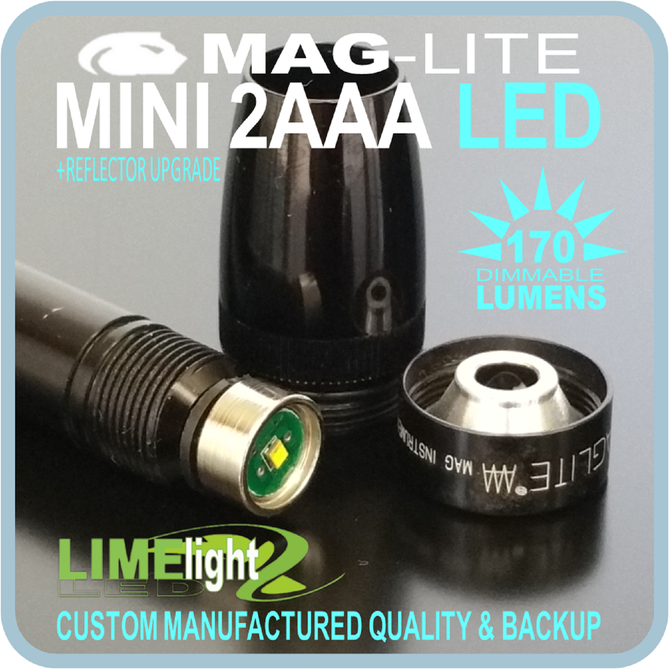 MAGLITE LED UPGRADE CONVERSIONS 2400LM GLOBE BULB TORCH FLASHLIGHT ALL ...