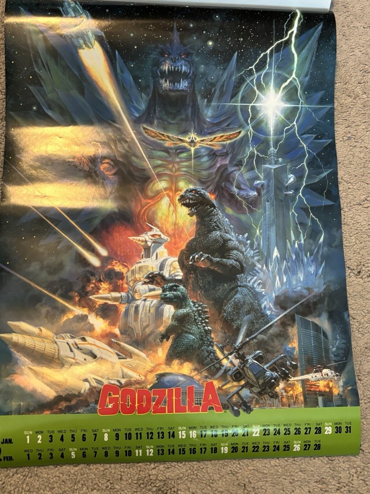 Godzilla 1995 Calendar Toho Brand New! | eBay