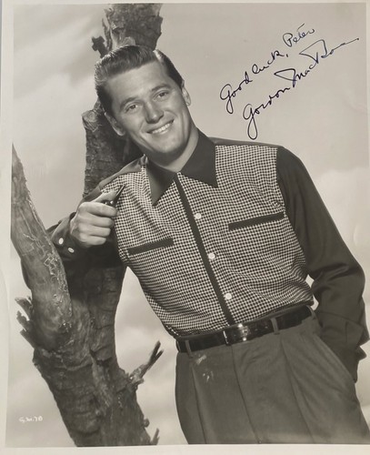 Gordon Macrae, Movie Star Vintage Signed 8x10 Silver Gelatin Bert Six ...