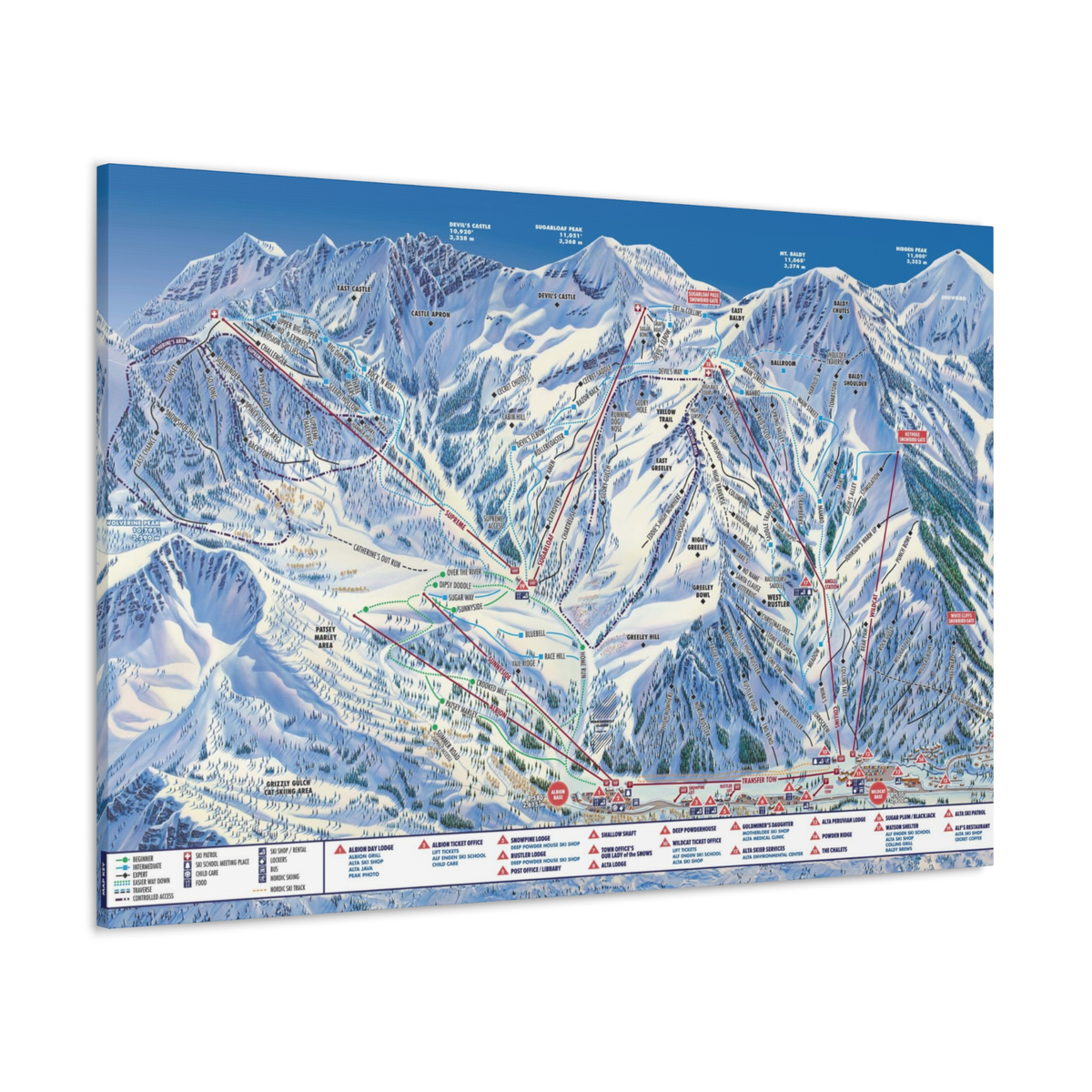 Alta Ski Map