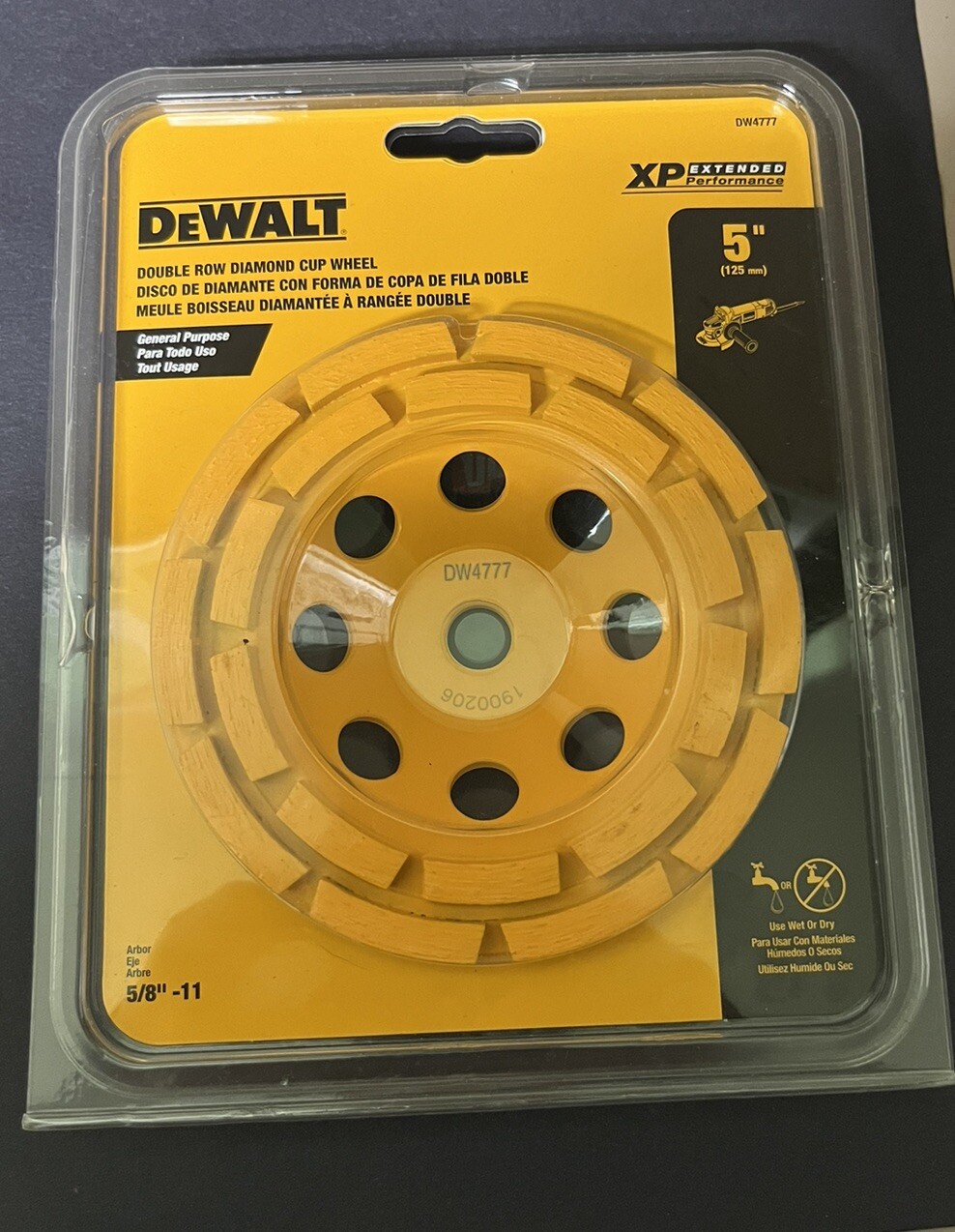 DEWALT DW4777T Turbo Diamond Cup Grinding Wheel - Yellow for sale ...