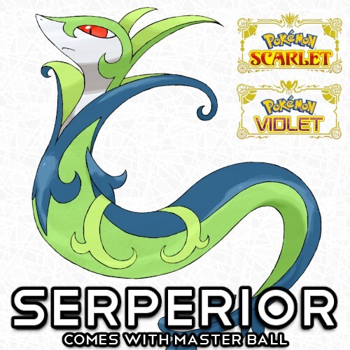 Shiny Serperior 6IV Lv. 100 Timid Nature Contrary Pokemon Scarlet ...