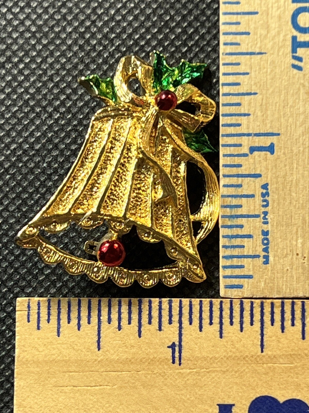 GERRY'S Goldtone Enamel Christmas BELL Brooch Pin Vintage Fashion | eBay