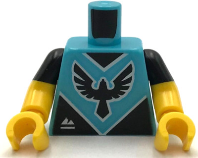 Lego New Medium Azure Minifigure Torso Jersey Bird Emblem ViTA RUSH ...