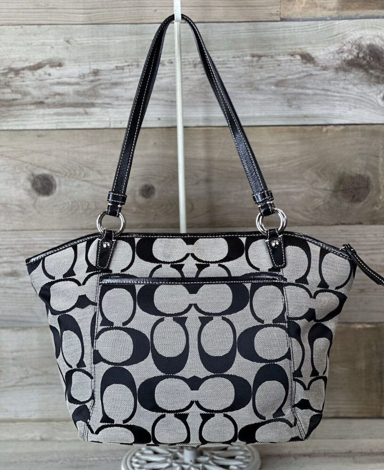Coach Leah Purse Shoulder Bag Black F14659 Logo | eBay