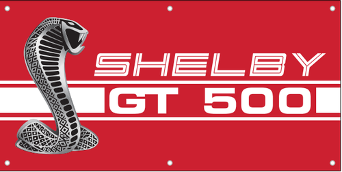 Shelby GT500 4'x2' Reinforce Vinyl Banner - Ford Mustang Cobra ...
