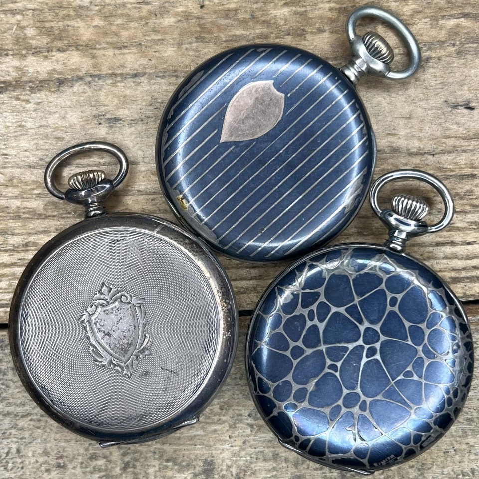 12s Open Face Pocket Watches - .800 Fine Silver Open Face Swiss Watches ...