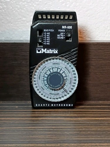 Matrix MR-600 Quartz Metronome w/ LED Pendulum Simulation & Down Beat ...