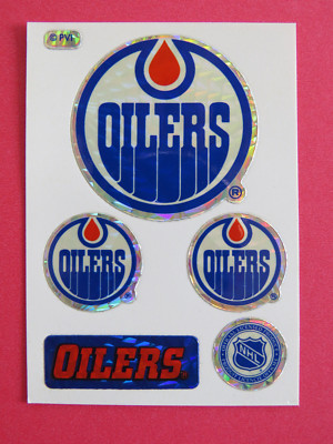 PVI NHL Licensed Holo Foil - Team Logo - Sticker Sheet - Edmonton ...