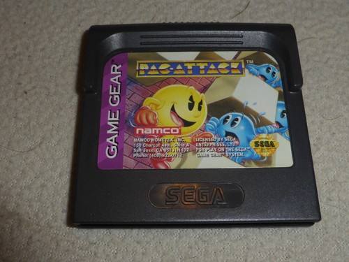 SEGA GAMEGEAR VIDEO GAME PAC-ATTACK CARTRIDGE ONLY GEAR NAMCO PAC ...