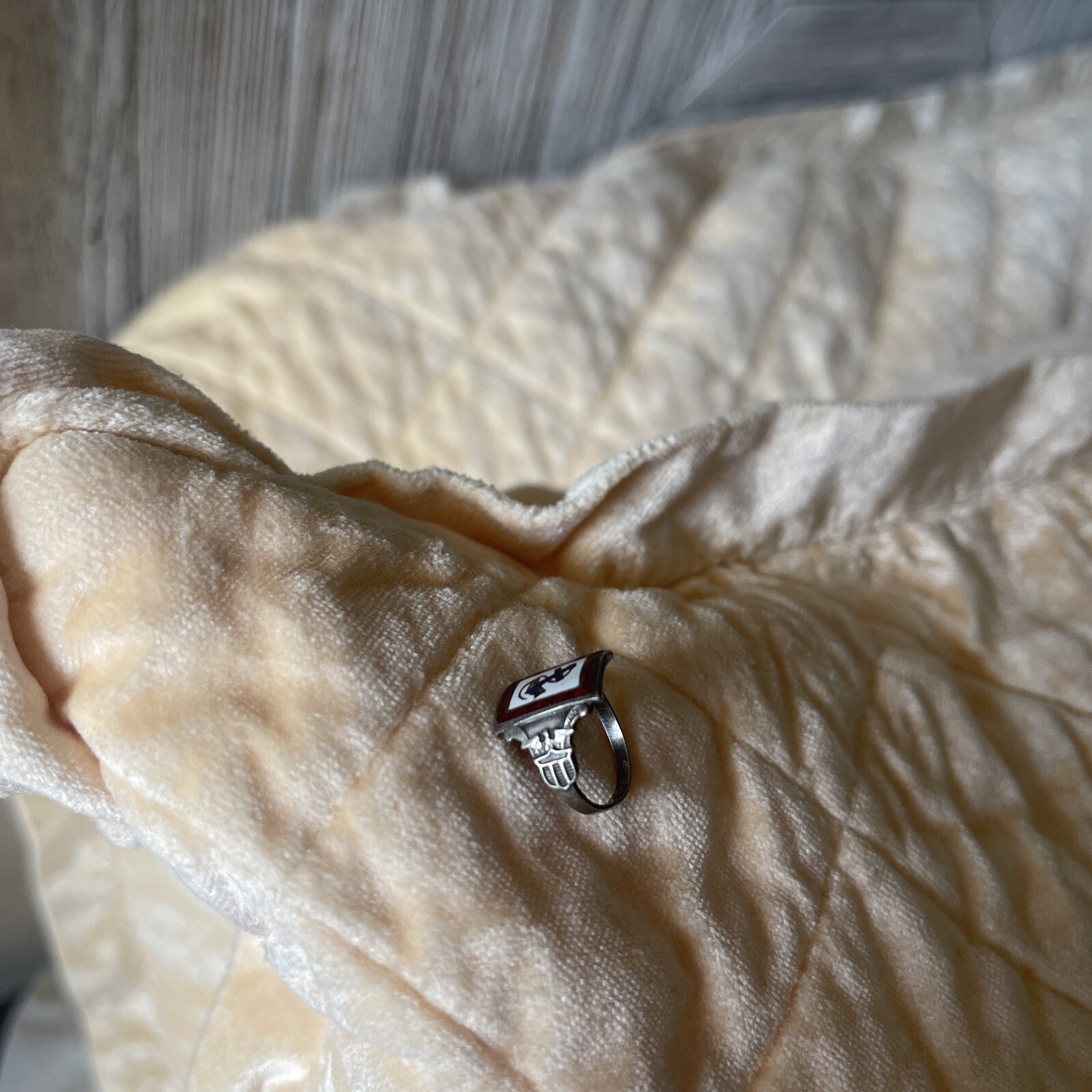 Antique Enameled Anchor Rope 925 Sterling Silver Rin… - Gem