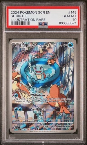 PSA 10 GEM MINT Squirtle 148/142 AR Stellar Crown SCR Pokemon Alt Art ...