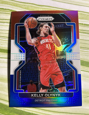 2021-22 Panini Prizm RWB Red White Blue Prizm #150 Kelly Olynyk Pistons ...