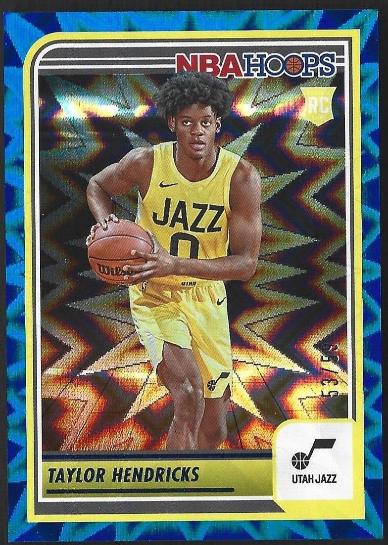 2023-24 Panini NBA Hoops - Rookies Taylor Hendricks #236 Blue Explosion ...