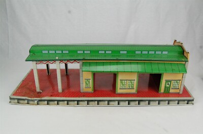 Marx Freight Terminal Tin Litho Train Station Toy Building Vintage ...