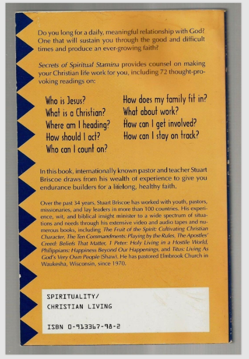Secrets of Spiritual Stamina by Stuart Briscoe (1994, Paperback) | eBay