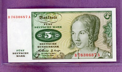 GERMANY ~ 1960 ~ 5 MARK NOTE ~ CH CU | eBay