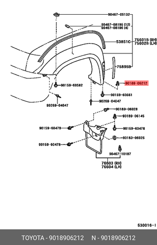 Genuine OE grommet screw, 9018906212 for TOYOTA 90189-06212 | eBay.de