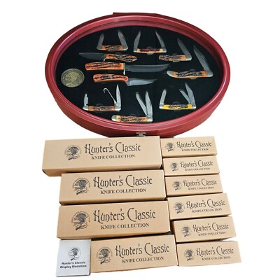 North American Hunting Club Hunting Collection 10 Knives in Case Boxes ...