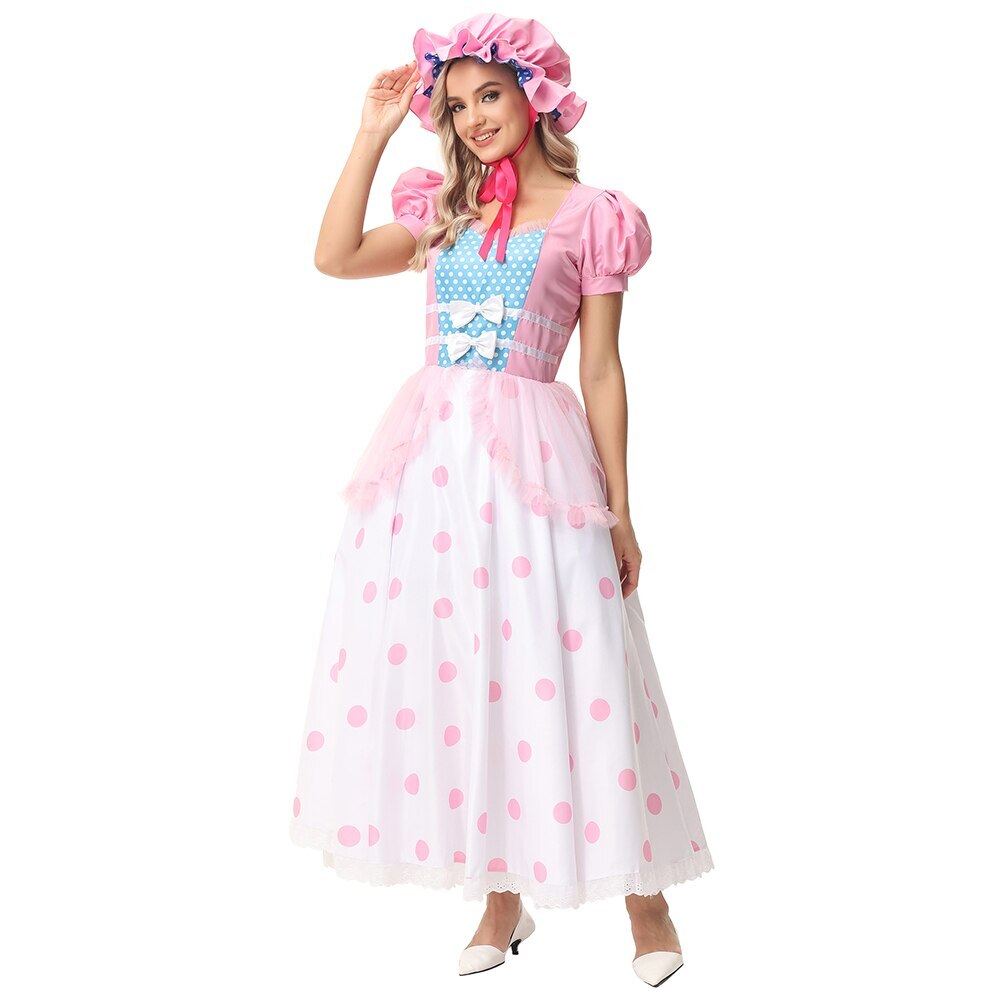 N1056 Little Bo Peep Shepherd Fairytale Fancy Dress Book Week Halloween ...