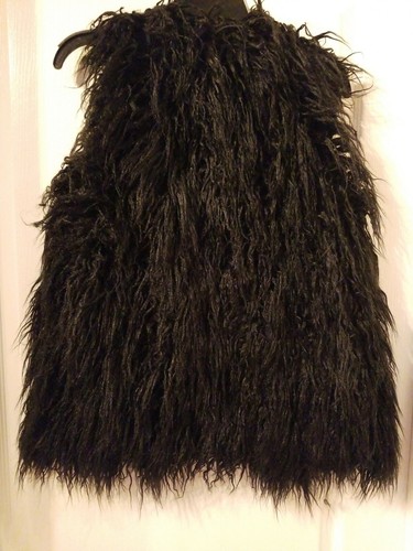 CUPIO Black Faux Fur Shag Sleeveless Vest Jacket Womens Size S($98) | eBay