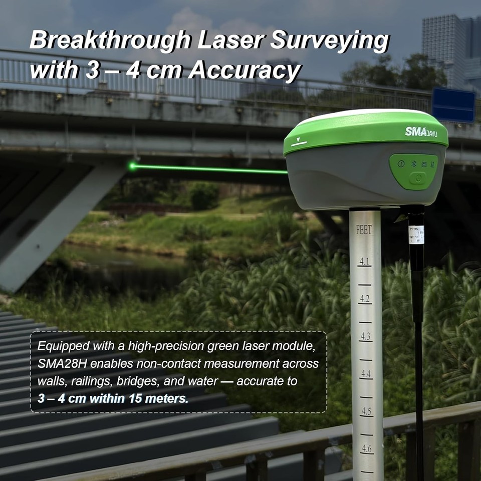 SMA28H Laser Rover GNSS Receiver RTK Dual Cameras Laser Measurement AR ...