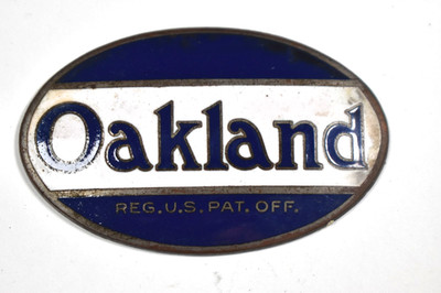 Vintage Oakland Automobile Enamel Car Emblem Badge Tag Nameplate Auto ...