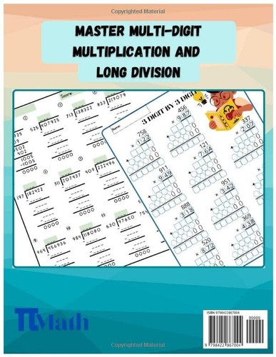 PI MATH 100 practice pages of multi-digit multiplication and Long ...
