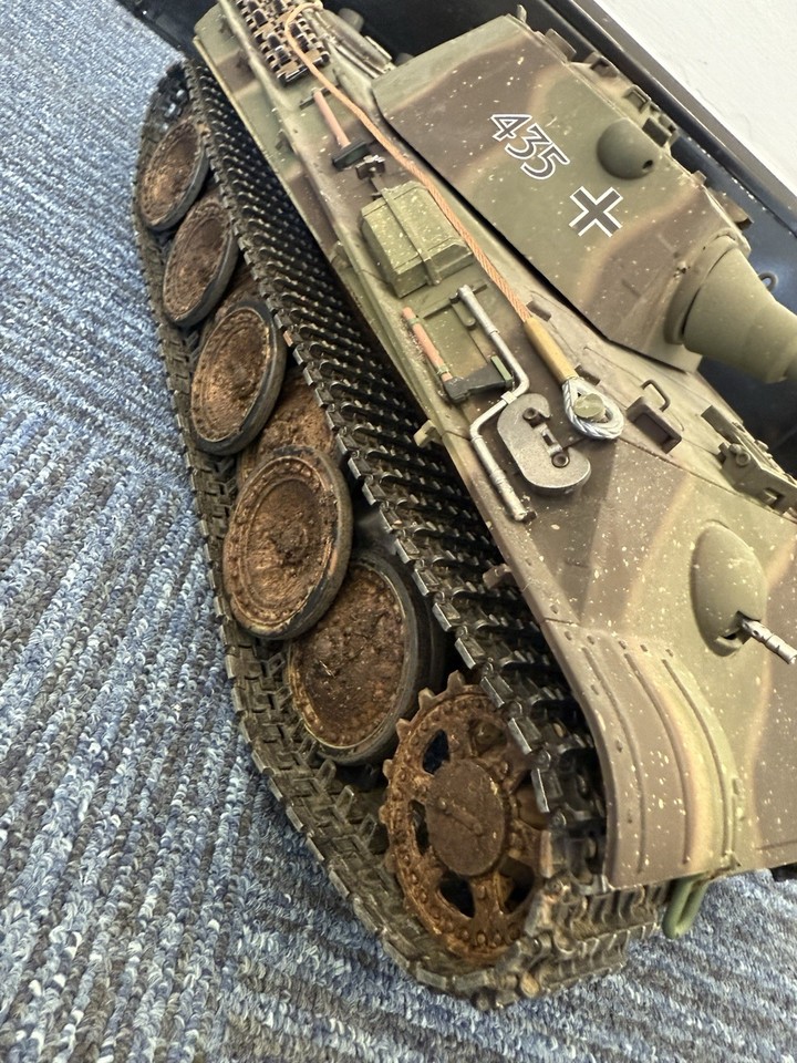 Torro German 1/16 Scale Panther F Real Action RC Tank with Metal Tracks ...