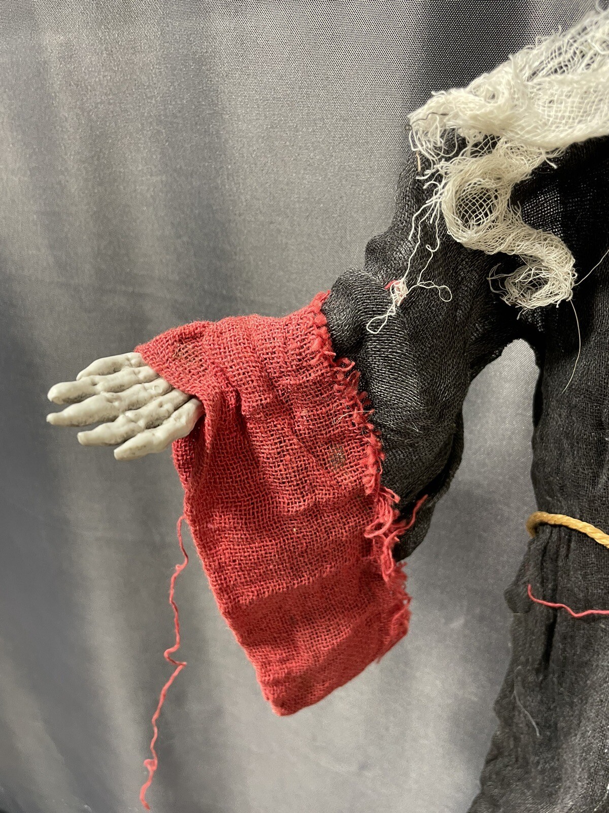 Halloween Red Eyes Hooded Skeleton Creepy Creature BENDABLE | eBay