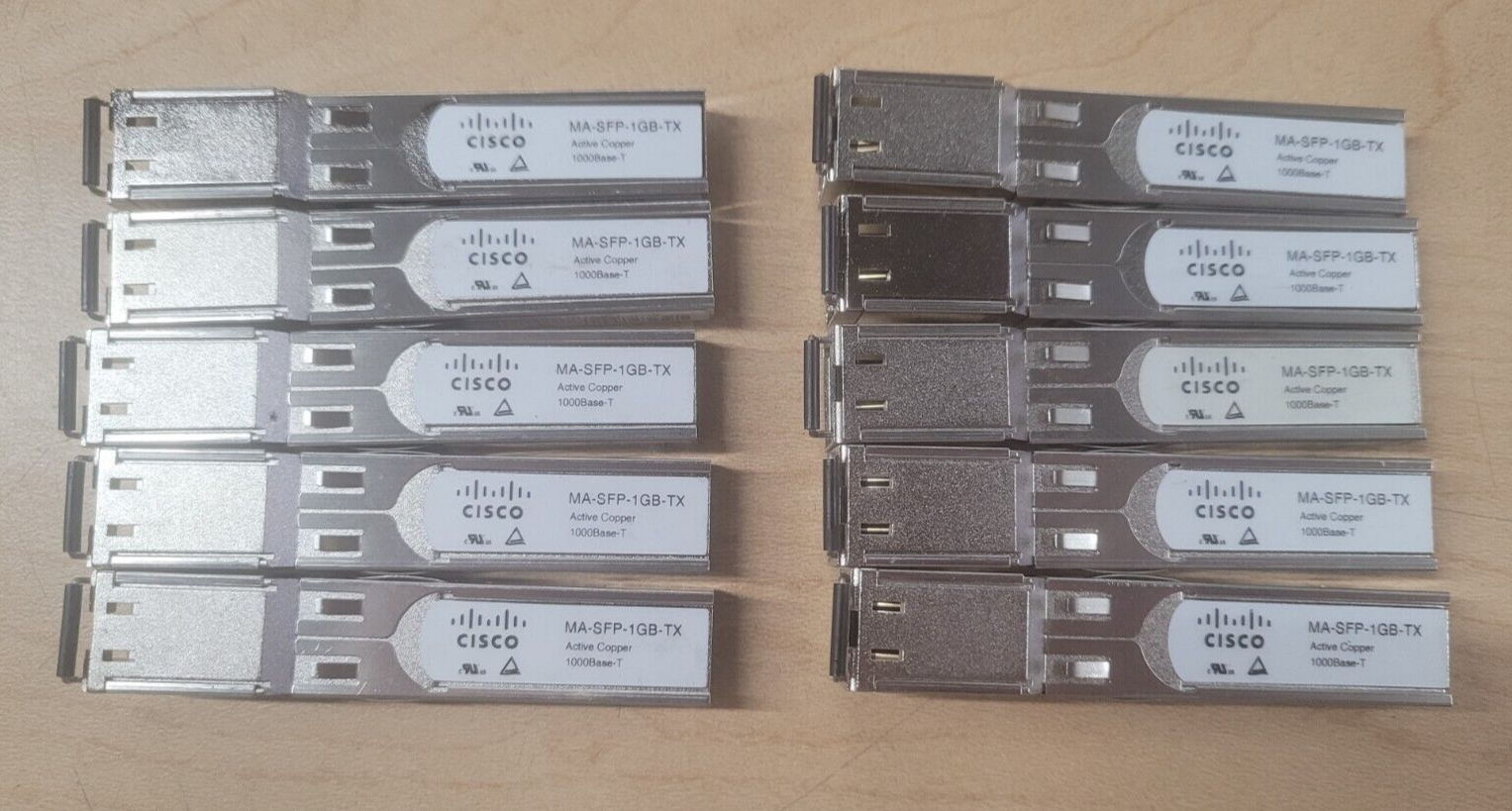 Lot of 10 CISCO MA-SFP-1GB-TX Active Copper 1000Base-T Transceiver ...